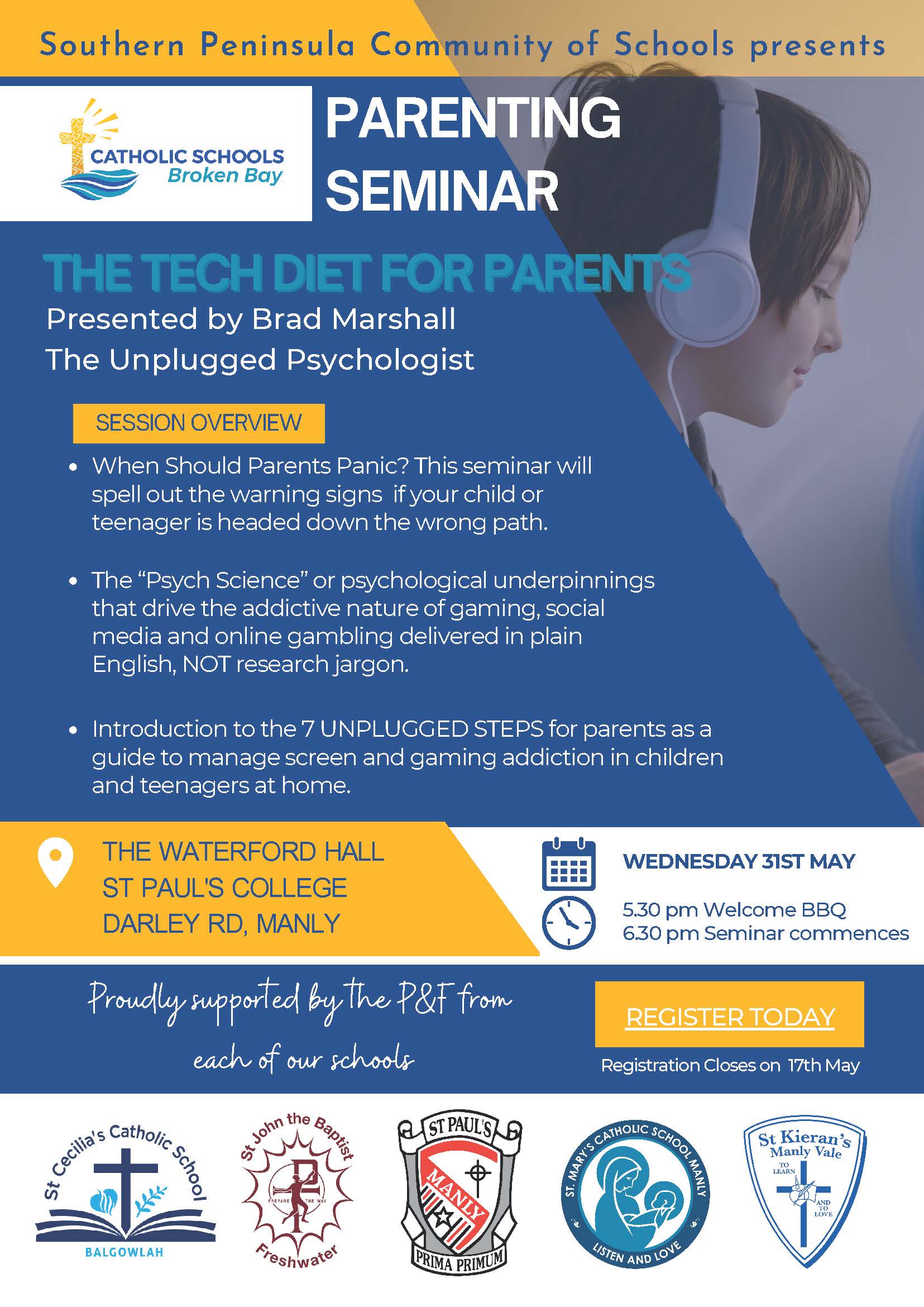 Parenting Seminar - The Tech Diet for Parents - St Cecilia's Balgowlah